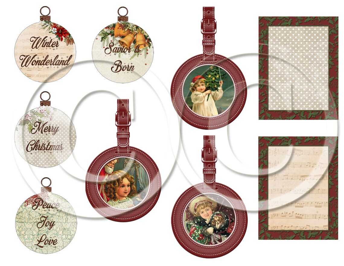 Vintage Christmas Ephemera Printable for Junk Journals | Etsy