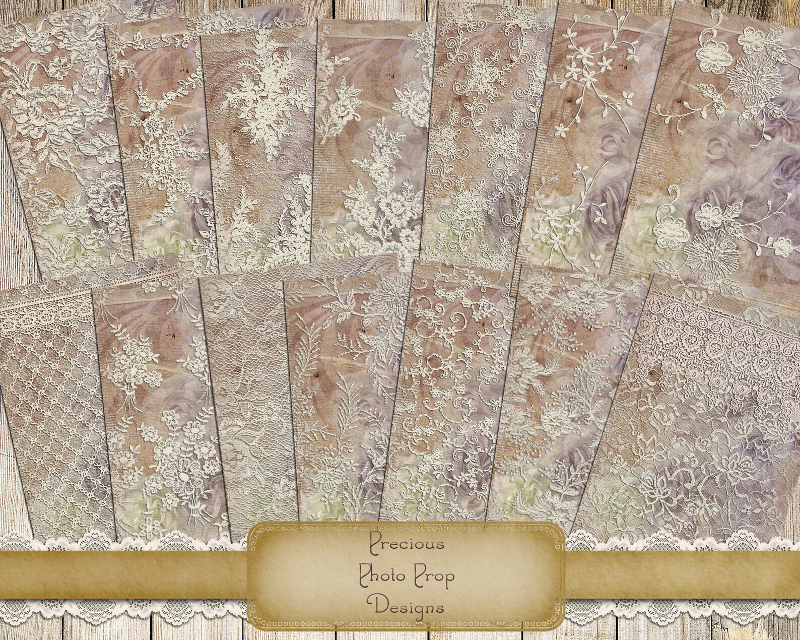 Vintage Lace Cards Digital Download for Junk Journal Planners ...