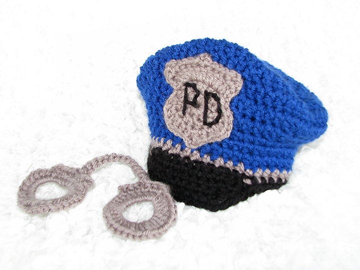Baby Police Officer Hat and Diaper Cover Set Baby Cop Set - Etsy