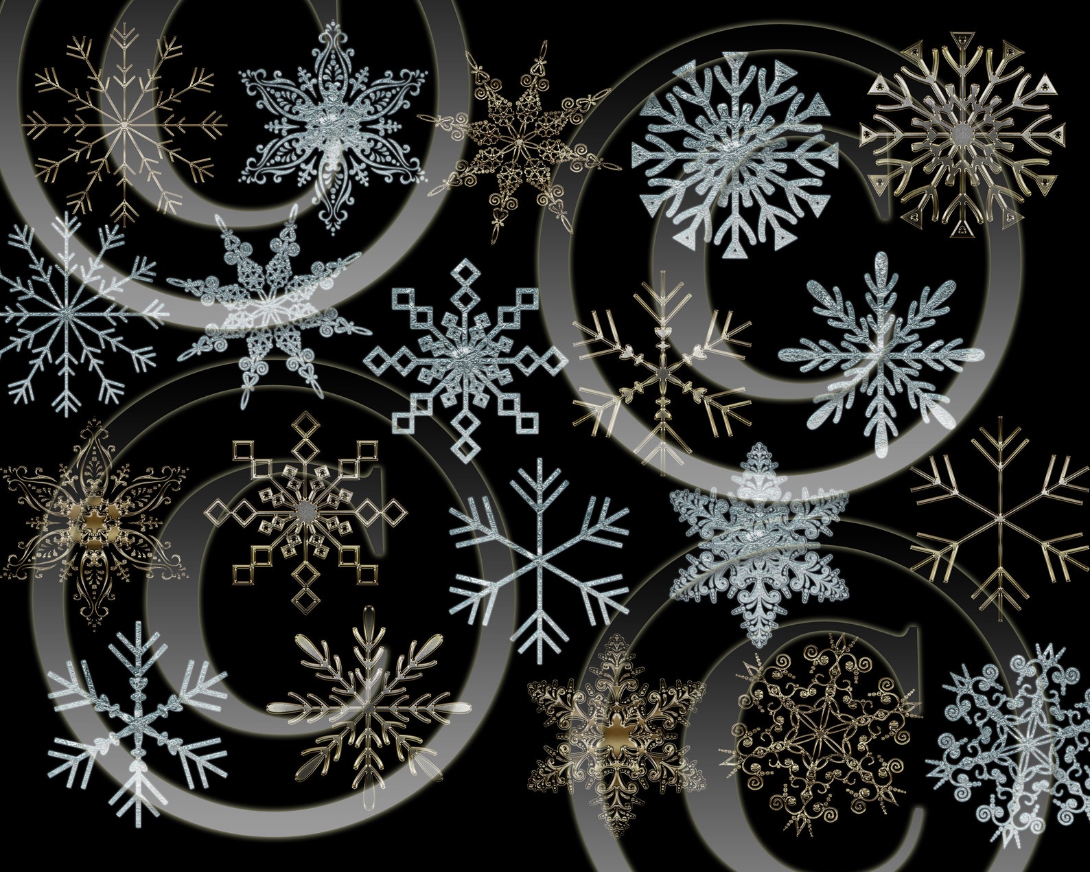 Snowflakes Overlays PNG Images for Greeting Cards Photos - Etsy