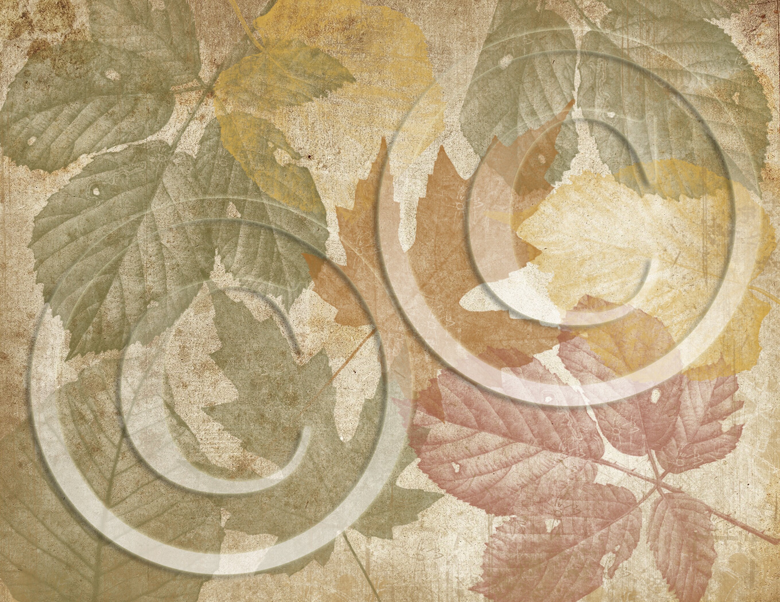 Vintage Nature Leaves Collage Paper Kit Printable for Junk | Etsy