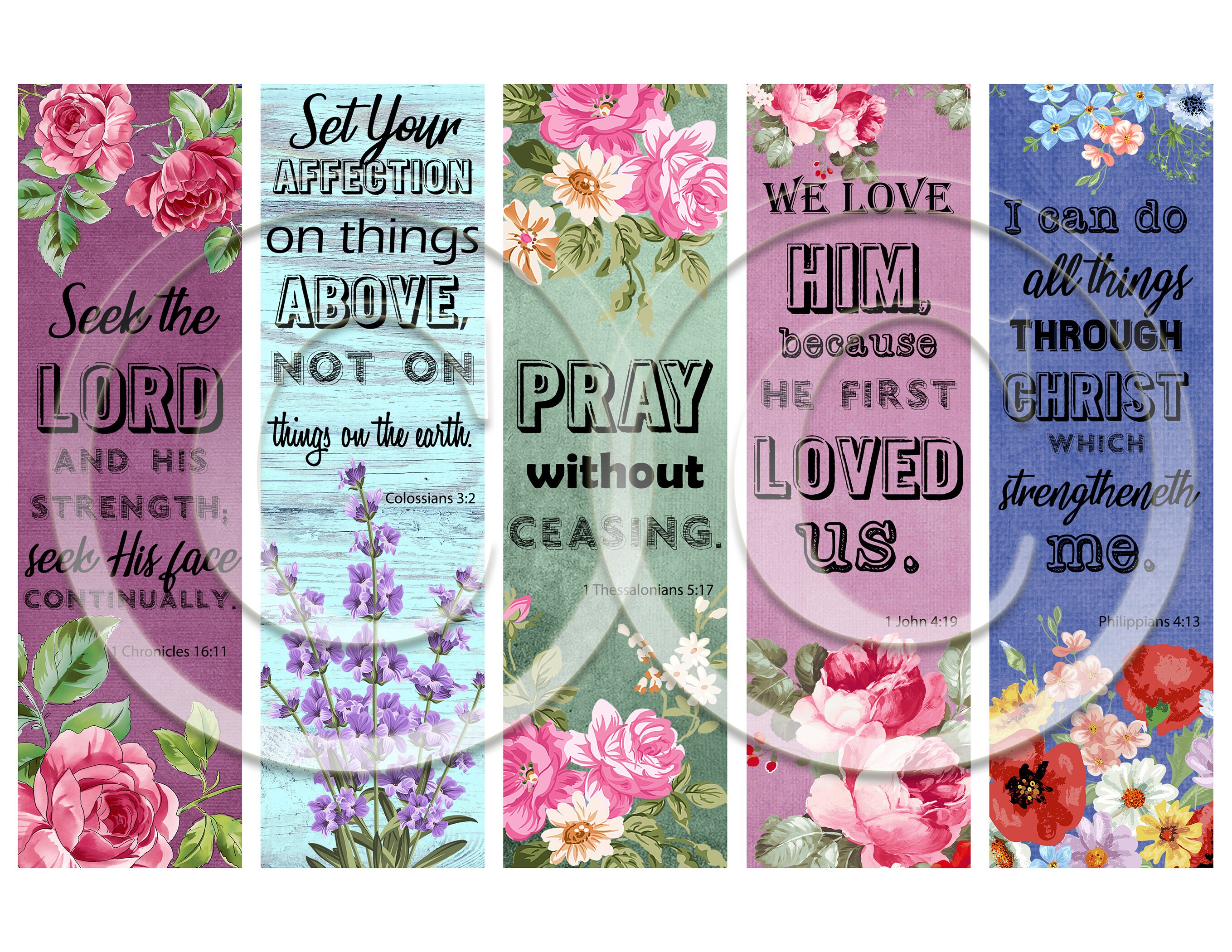Bible Verses Scripture Bookmarks Printable Faith Bookmarks | Etsy