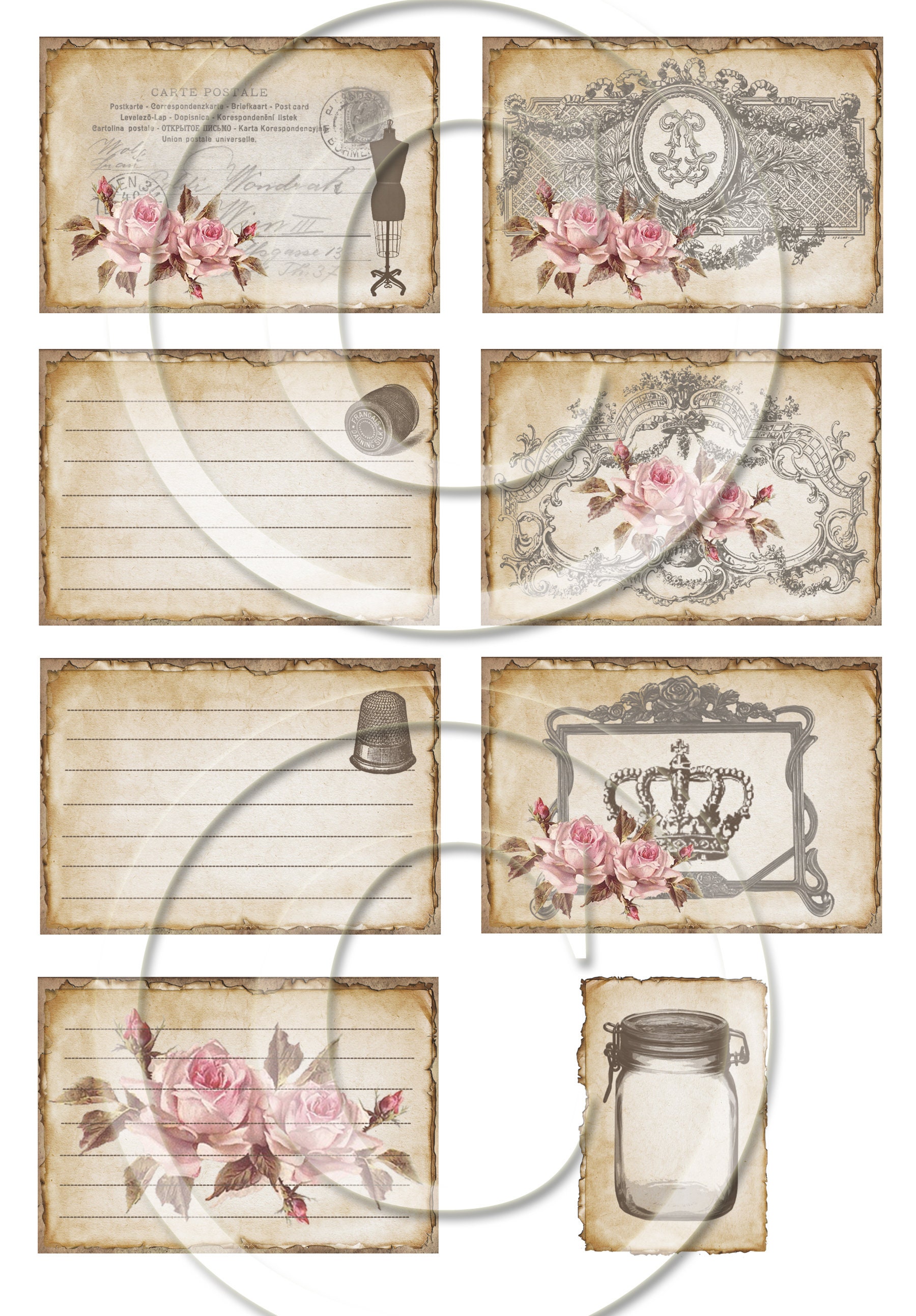 Vintage Sewing Ephemera Kit Printable for Junk Journals - Etsy