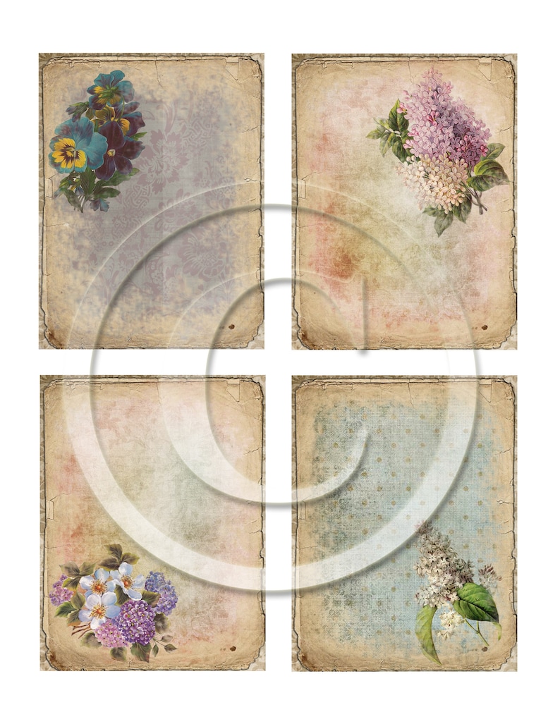 Vintage Floral Ephemera Printable for Junk Journals Digital - Etsy