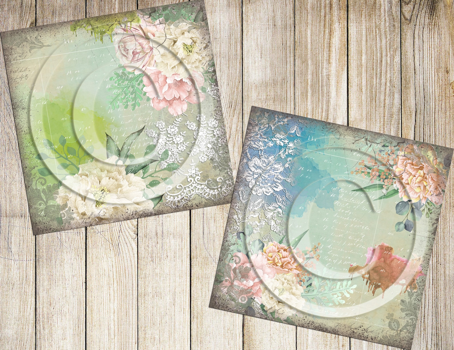 Spring Watercolor Botanical Ephemera Kit Printable for Junk | Etsy