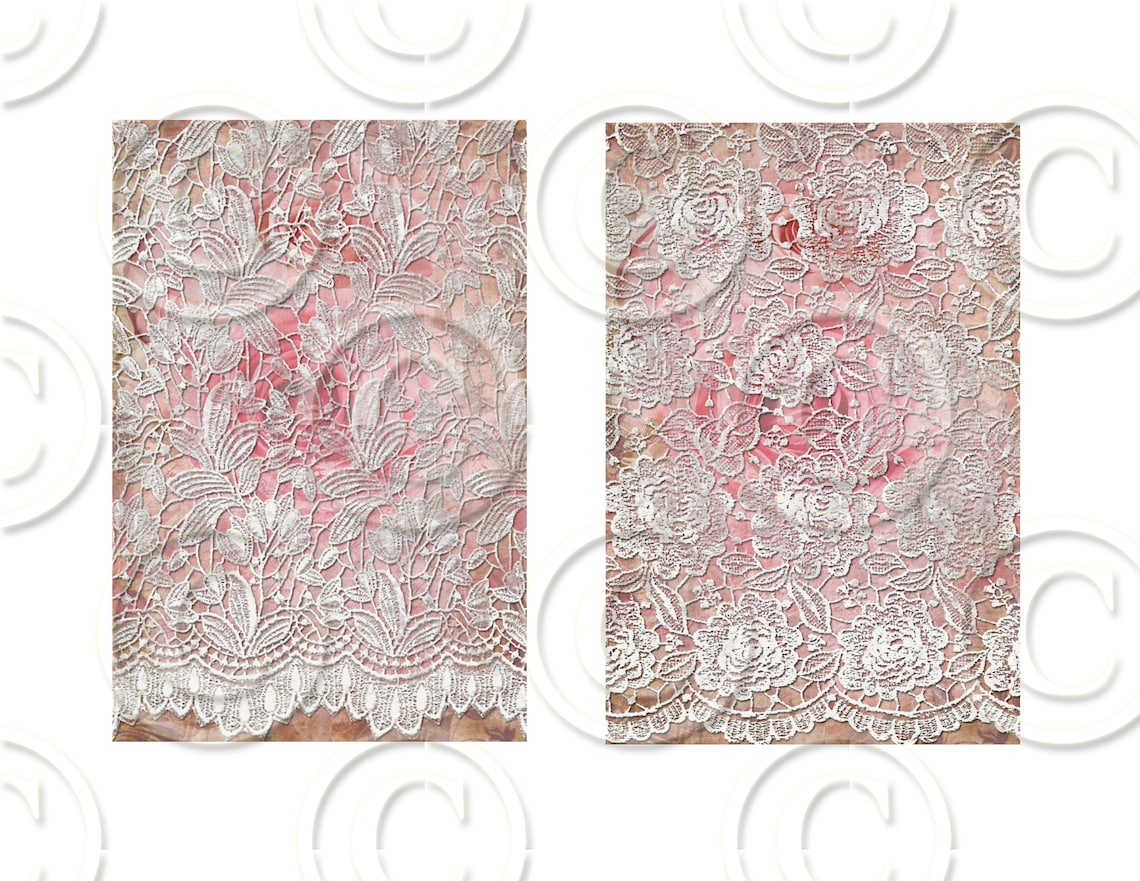 Vintage Lace Cards Digital Download for Junk Journal Planners ...