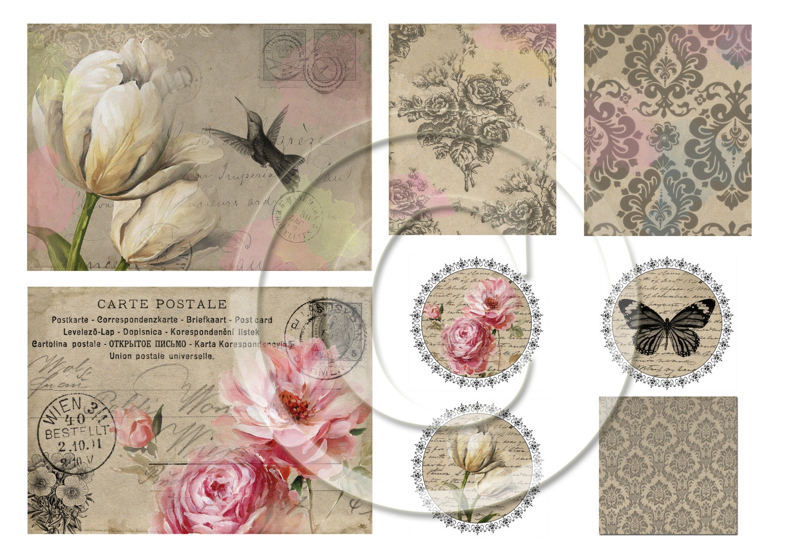 Vintage Ephemera Kit Printable for Junk Journals Journal - Etsy