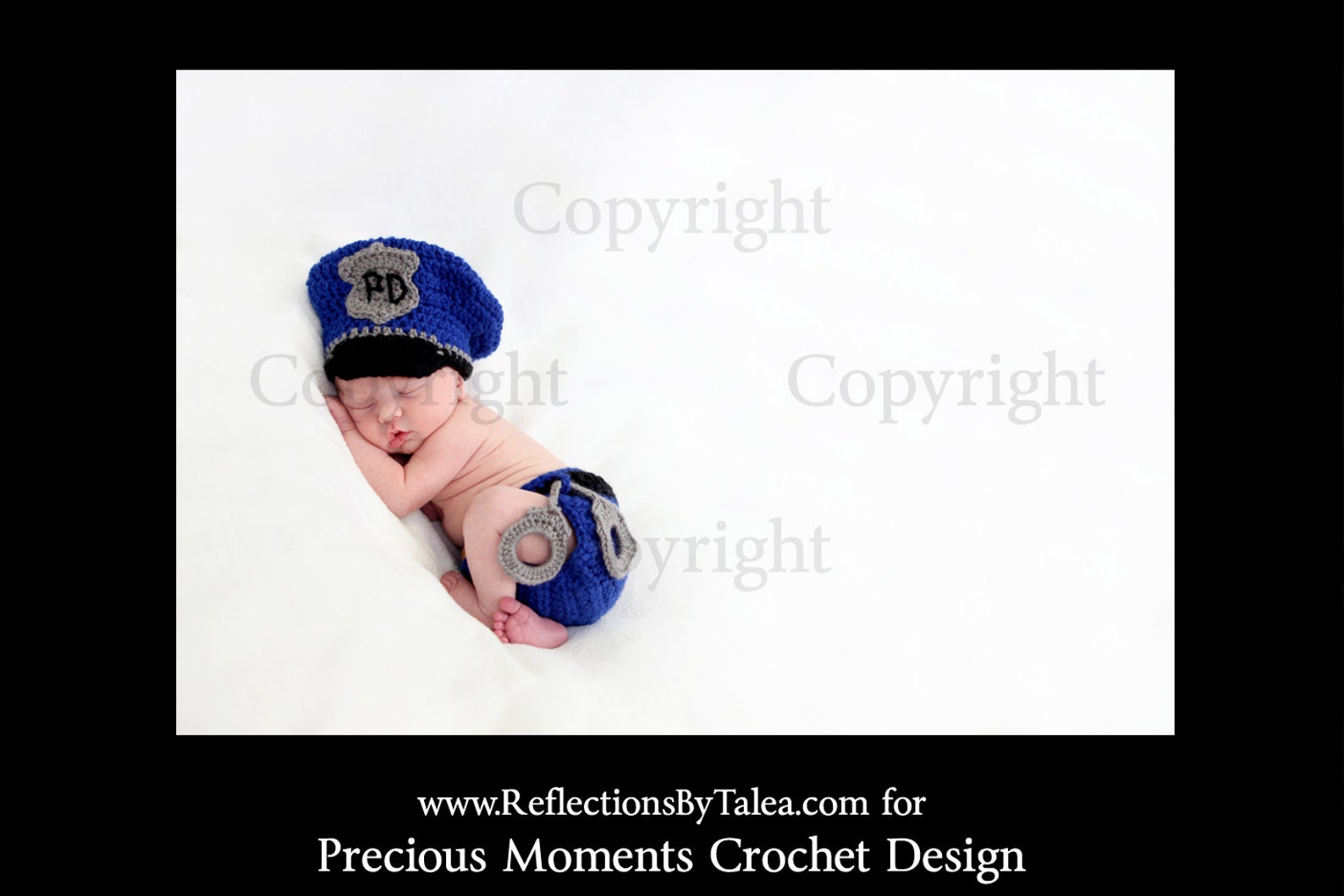 Baby Police Officer Hat and Diaper Cover Set Baby Cop Set | Etsy