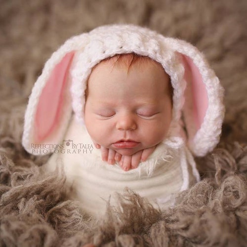 Baby Bunny Hat With Floppy Ears Newborn Easter Bunny Hat | Etsy