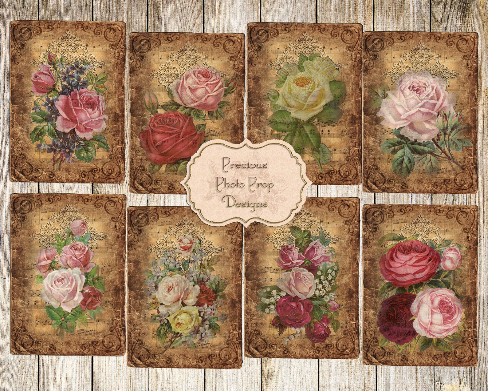 Printable for Junk Journals Junk Journal Vintage Rose - Etsy