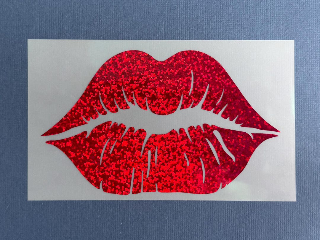 Lips Car Decal – Kiss Sticker for Car Window, Laptop, Tumbler, or ...