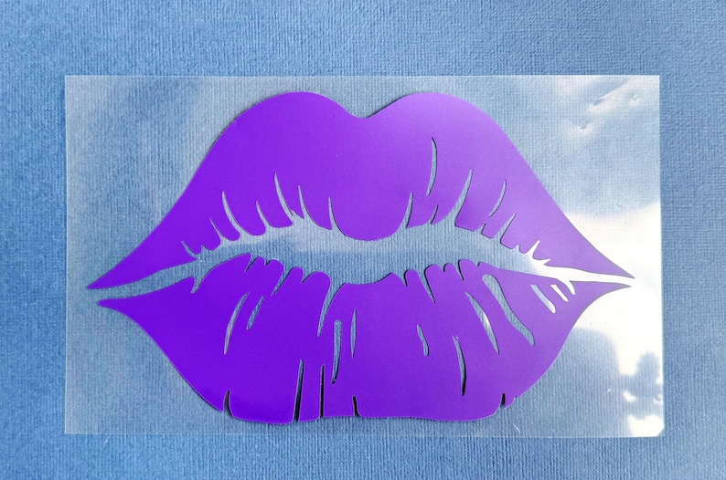 Lips Car Decal – Kiss Sticker for Car Window, Laptop, Tumbler, or ...