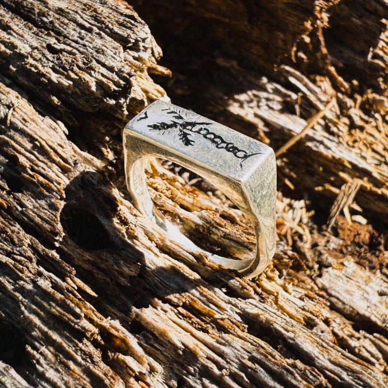 Tree Signet Ring - Etsy