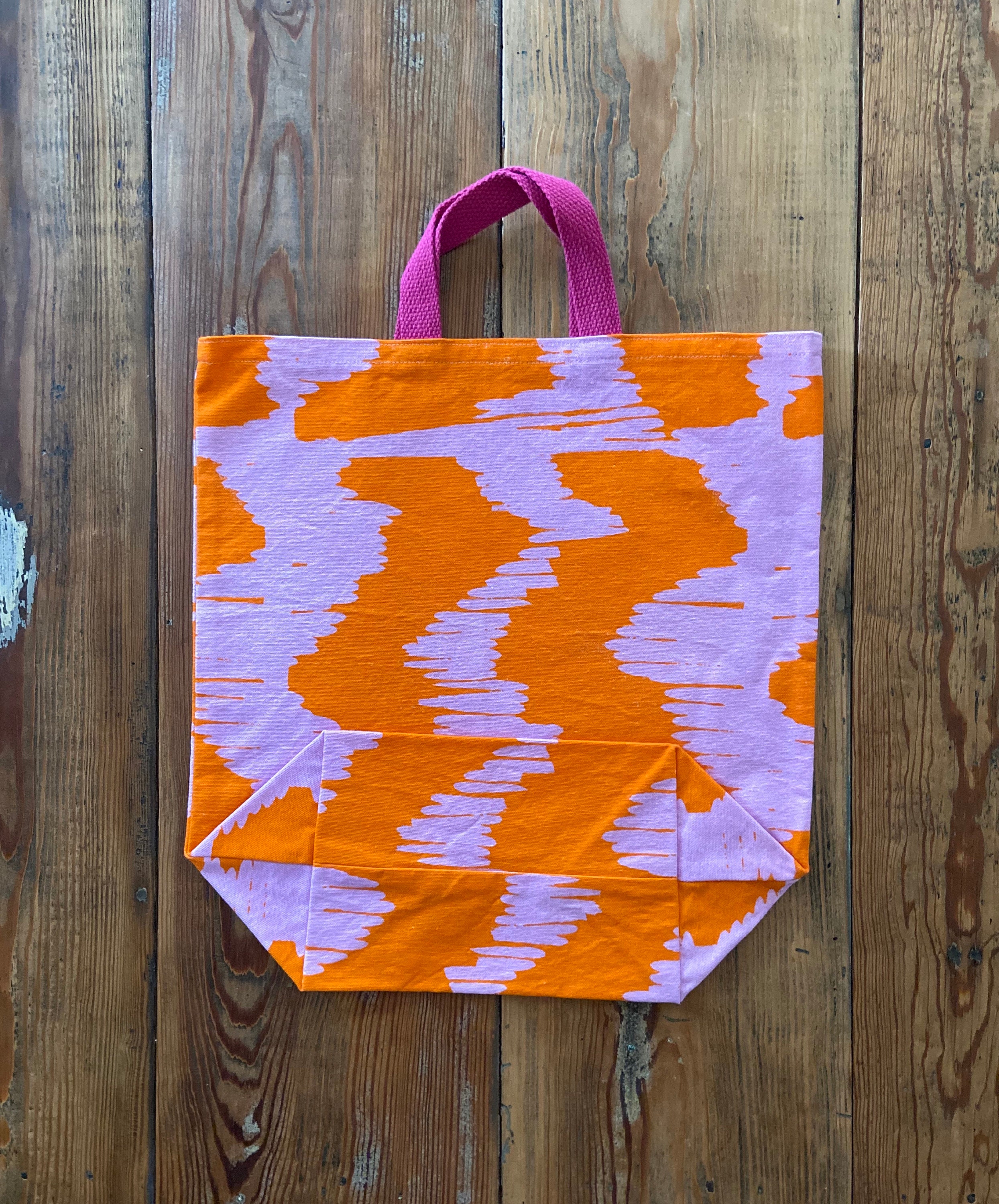 Cotton Canvas Zig Zag Tote Bag - Etsy