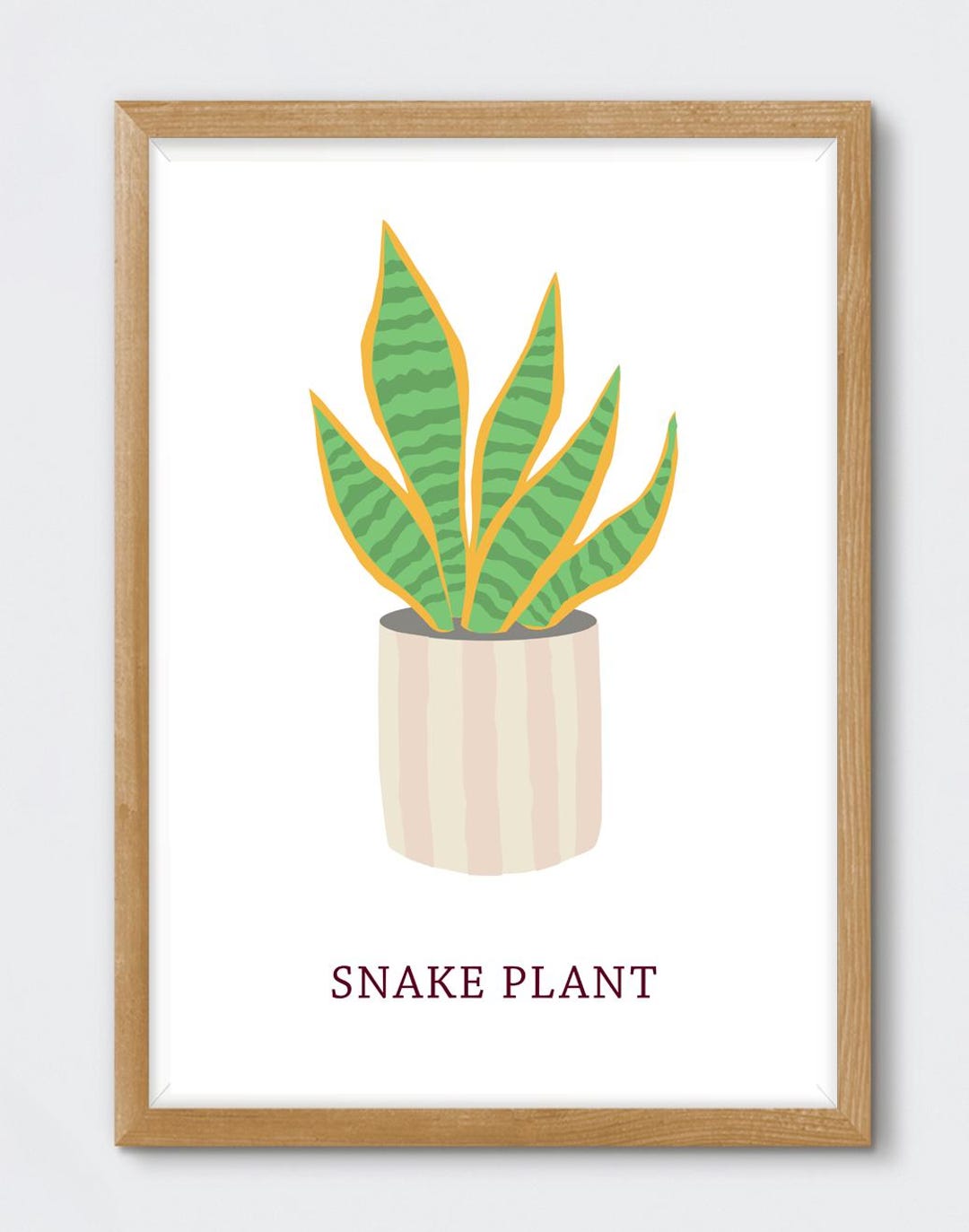 SNAKE PLANT PRINT - Digital Download Art Print, Wall Decor - Etsy
