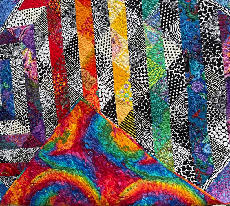 Color Chromatic Lapquilt With Kaffe Fassett Fabrics - Etsy