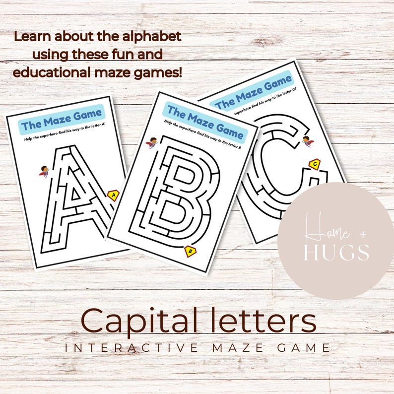 Alphabet Maze Game Printable – Fun & Educational ABC Letter Recognition ...
