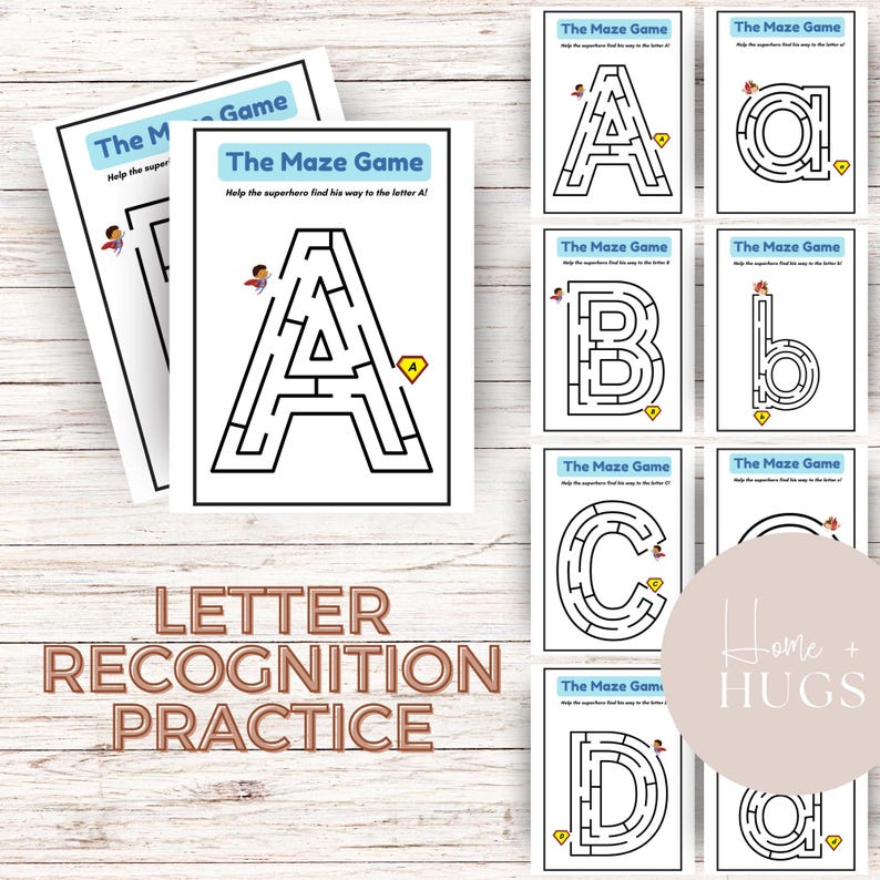 Alphabet Maze Game Printable – Fun & Educational ABC Letter Recognition ...