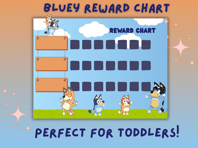 Bluey Reward Chart for Kids – Printable Behavior Chart, Chore Chart ...