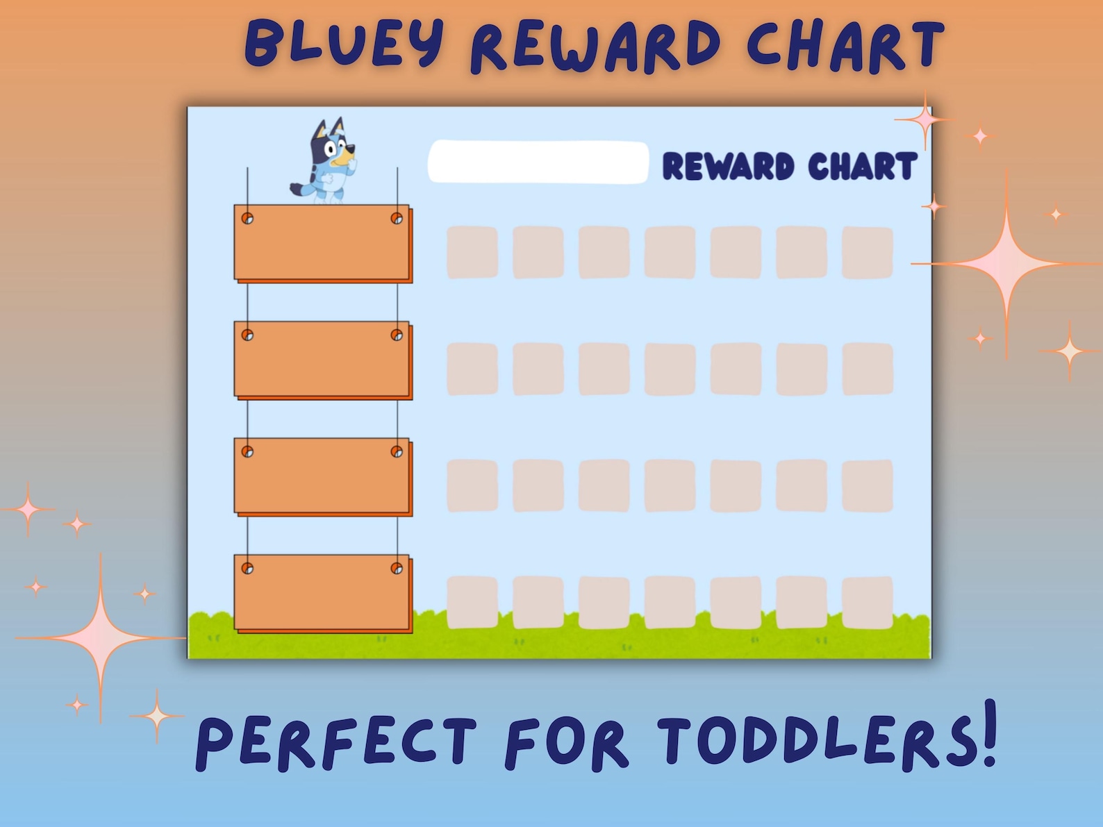 Bluey Reward Chart for Kids – Printable Behavior Chart, Chore Chart ...