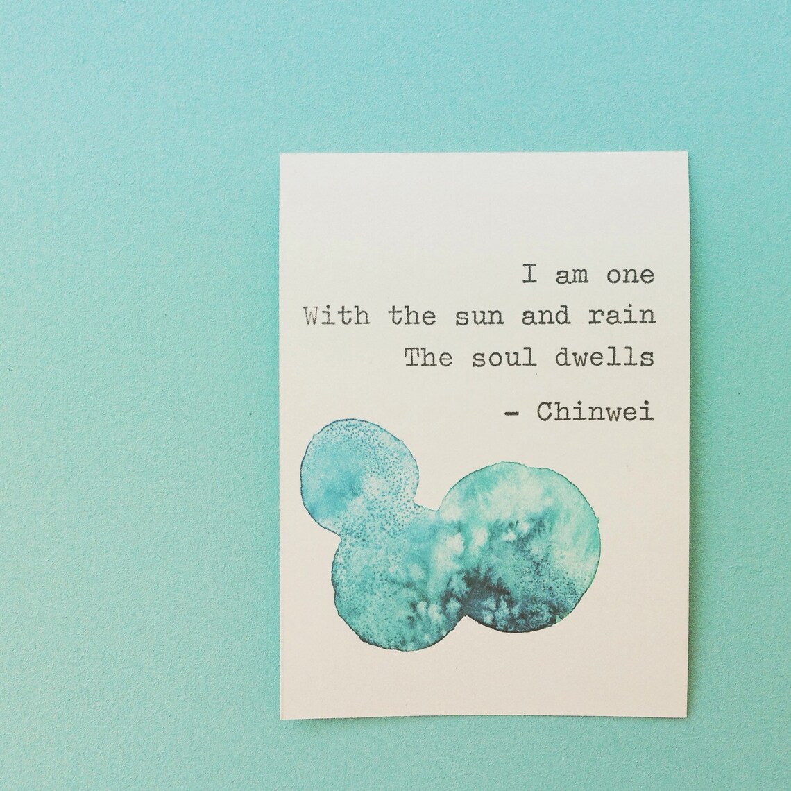 I Am One. Typewriter Love. Original Haiku Art by Dabblelicious - Etsy