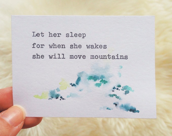 Let Her Sleep. Typewriter Love Original Watercolour Art by - Etsy