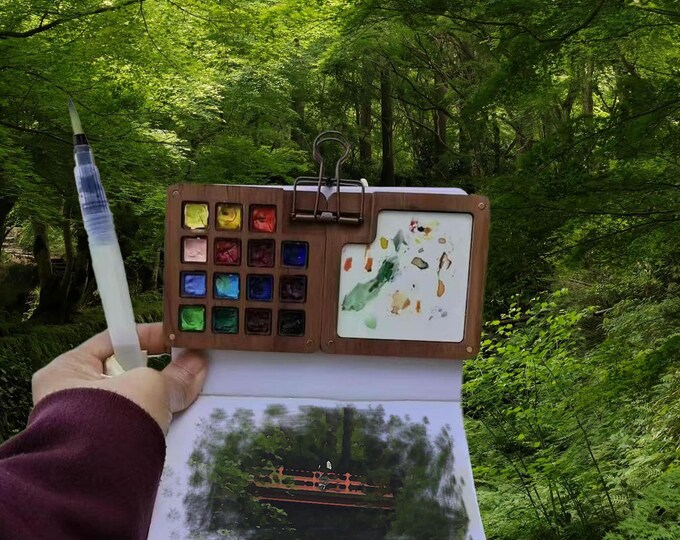 15 Colors Travel Set Portable Paint Box, Artist Paint Set, Perfect Gift ...