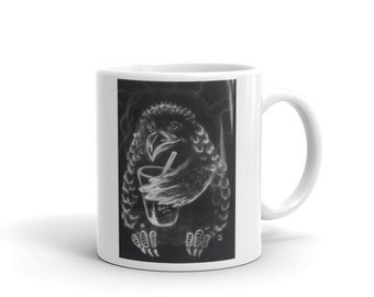 Crow Coffee Mug, Crow Art, Crow Lover, Crow Symbolism, Crow Drinkware ...