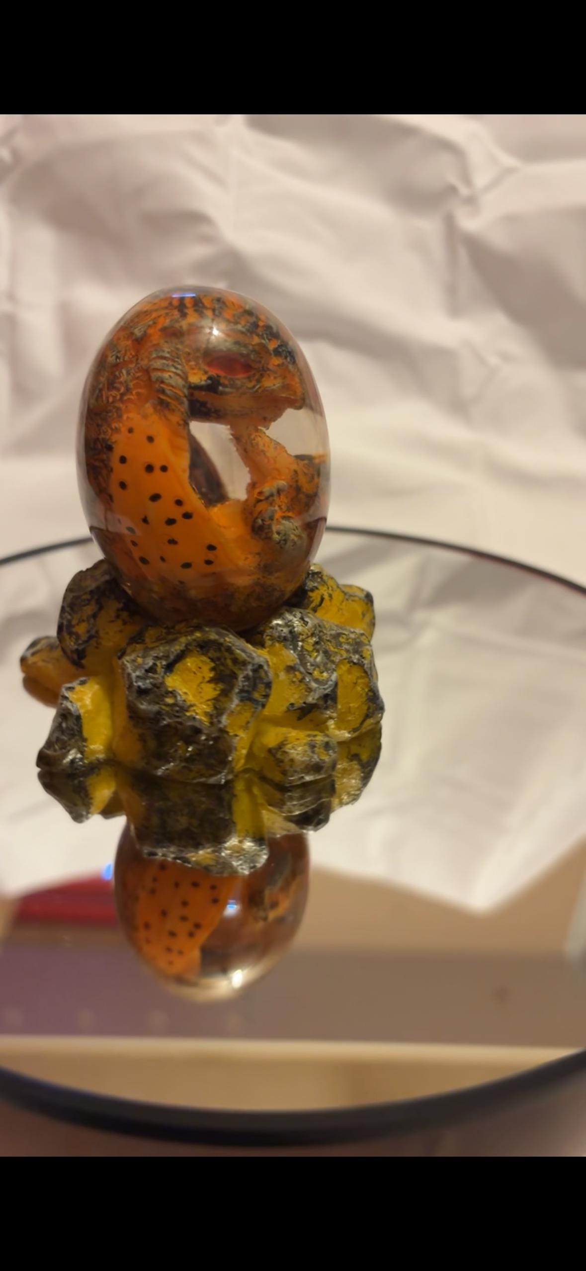 Expoxy Dragon Egg With Base (fantasy Resin Sculpture) - Etsy