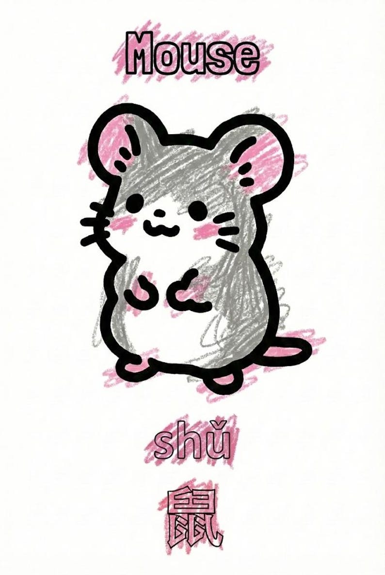 Bilingual Chinese Zodiac Coloring Pages Toddlers | Learn Mandarin ...