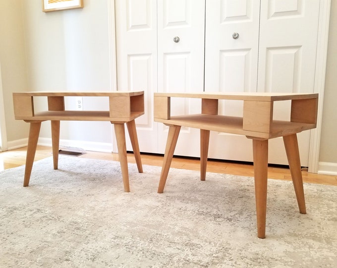 Conant Ball Side Tables Pair Modernmates Mid Century Modern Night Stand ...