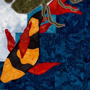 Koi Fish Art Quilt Wallhanging Koi Series 2 - Etsy