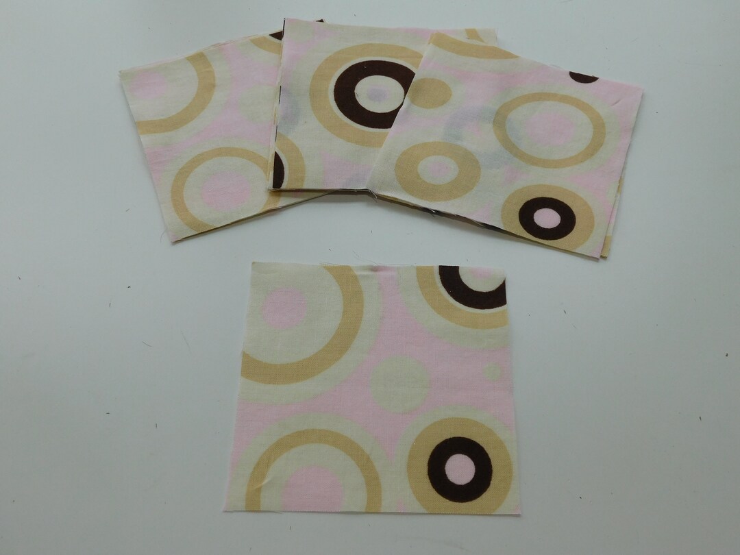 Pink Ripple Blocks 17 Blocks 4 1/2 Inch Square - Etsy