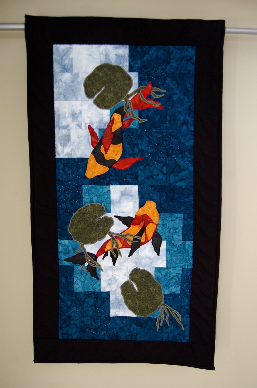 Koi Fish Art Quilt Wallhanging Koi Series 2 - Etsy