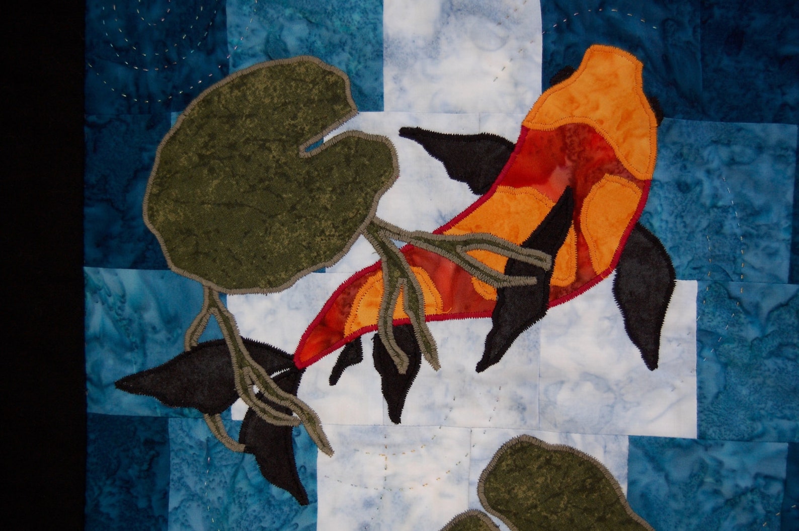 Koi Fish Art Quilt Wallhanging Koi Series 2 - Etsy