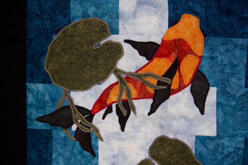 Koi Fish Art Quilt Wallhanging Koi Series 2 - Etsy