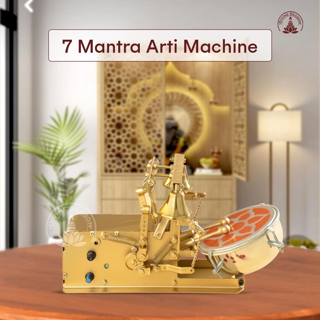 All-in-one Automatic Aarti Machine – 7 Mantras, Drum & Pooja Device for ...