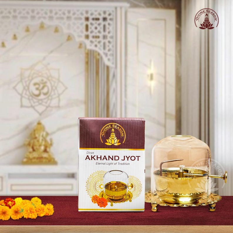 Handmade Brass Akhand Diya – Traditional Pooja Oil Lamp, Temple Decor ...
