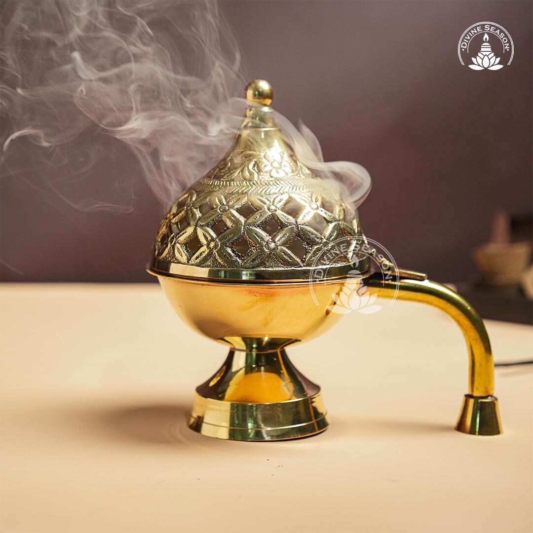 Handmade Brass Loban Burner – Traditional Puja Incense Home Decor - Etsy