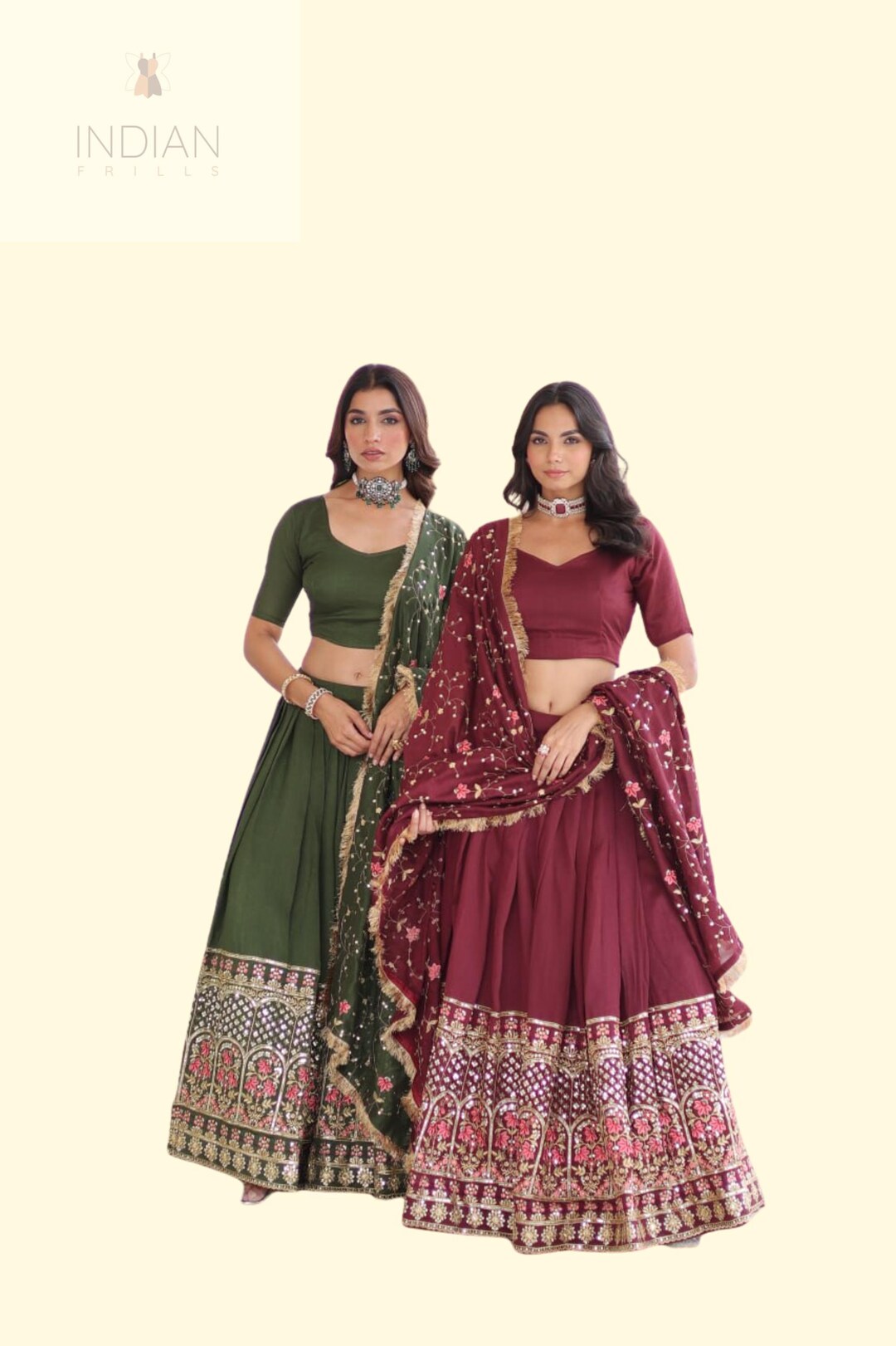 Luxury Two Colour Lehenga for Women Wedding Guest, Lengha Choli Ready ...