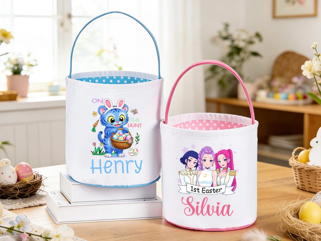 Huntrix Easter Basket With Name,personalized Demon Hunters Egg Hunt ...