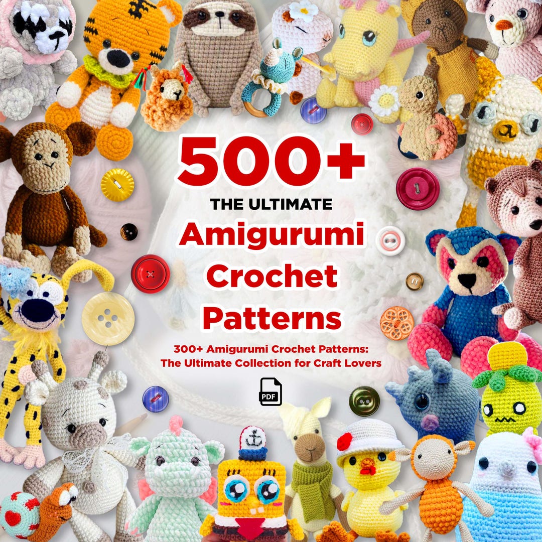 500+ the Ultimate Amigurumi Cartoon Bundles, Handmade Cartoon Crochet ...