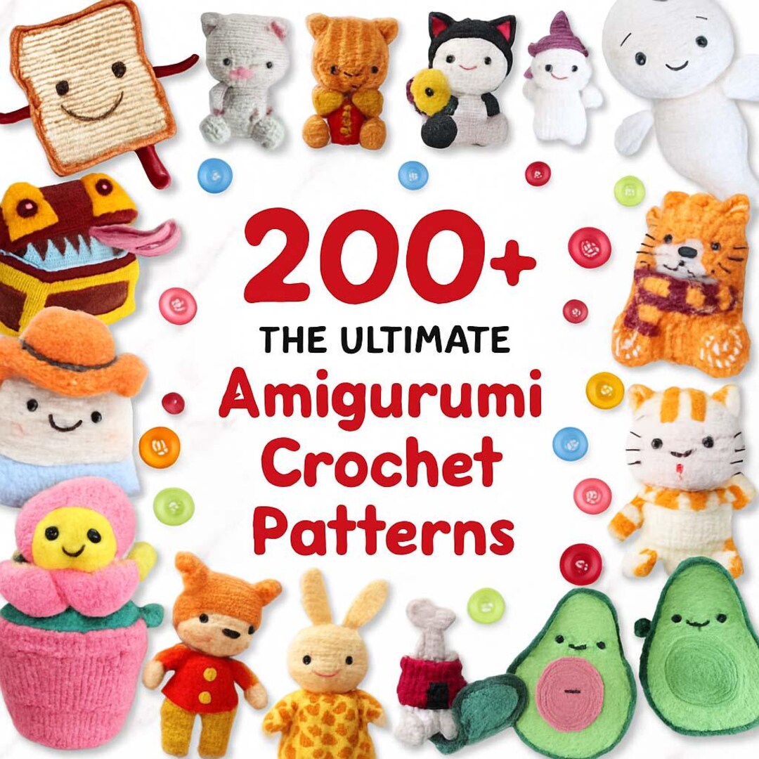 200+ the Ultimate Amigurumi Cartoon Bundles, Handmade Cartoon Crochet ...