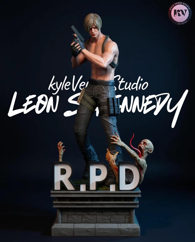 Leon S. Kennedy STL Statue | 3D Printable Model (full Body + Bust ...