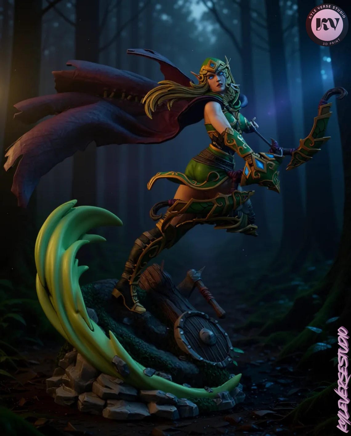 Alleria Windrunner 2025 - Warcraft Figure Statue | 3D Printable Bust ...