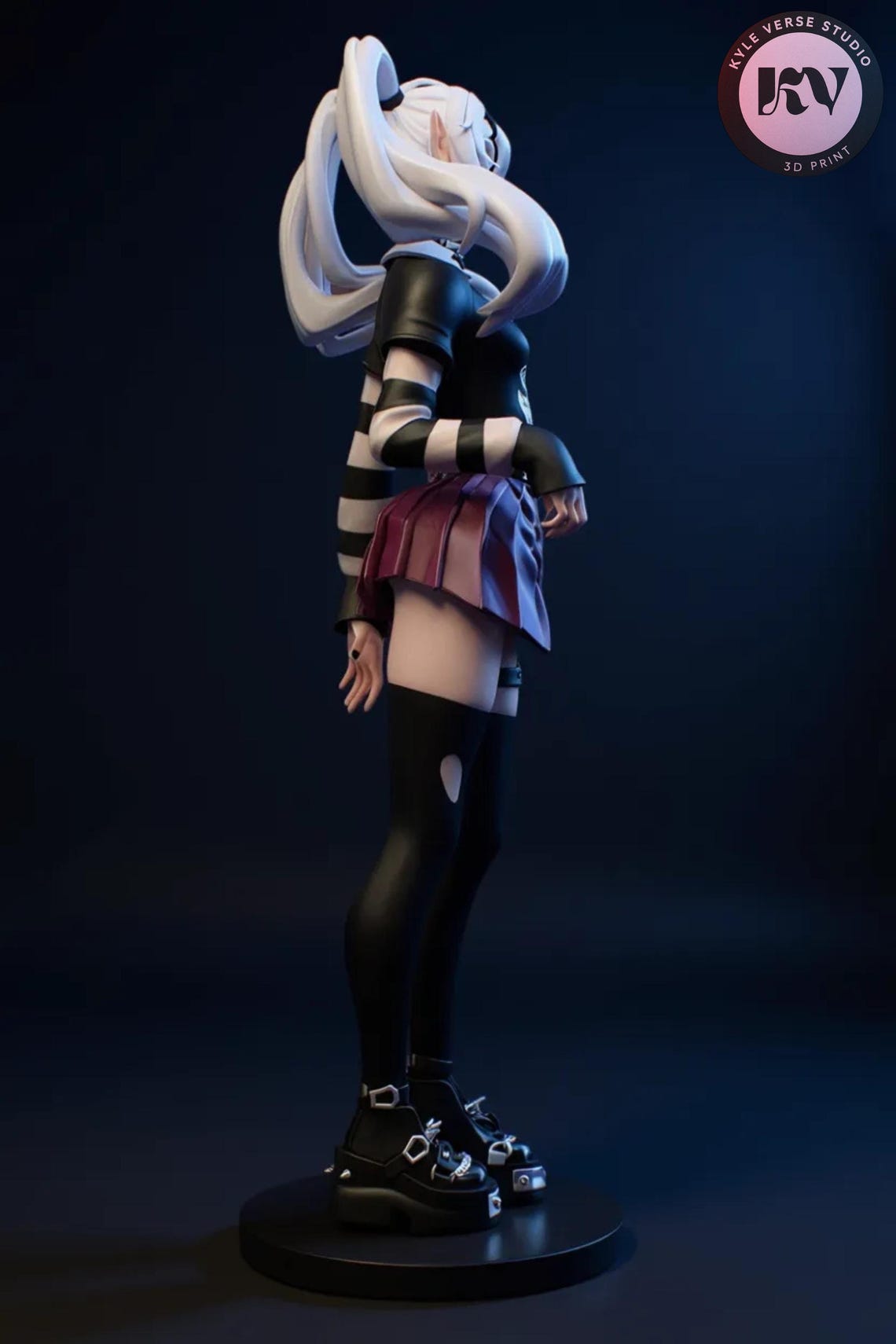 Goth Mage Girl STL | Dark Fantasy Anime Style Figure | Presupported ...