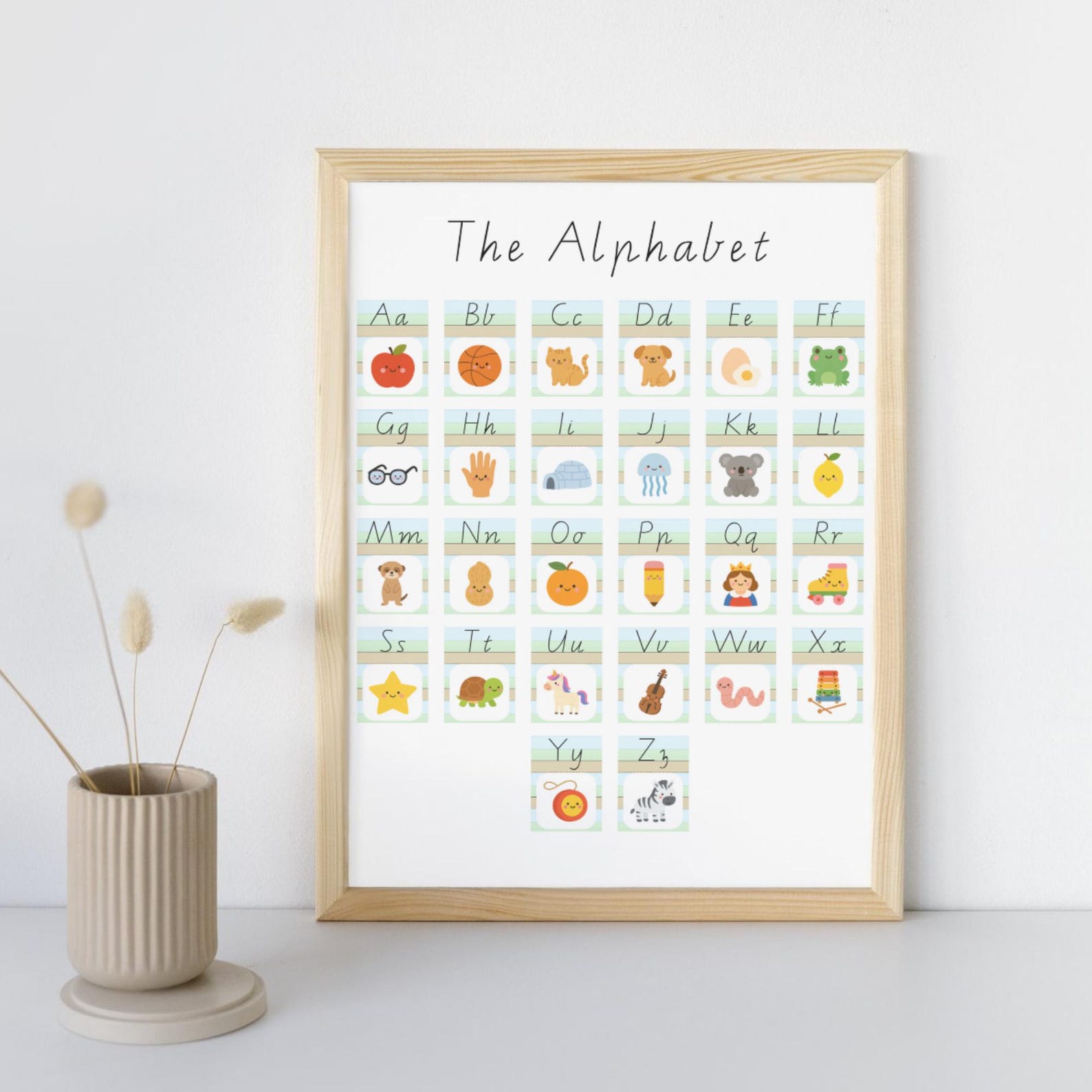 Victorian Cursive Alphabet Chart | Printable A–Z With Visual Cues ...