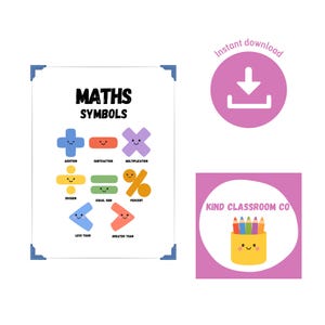 Math Symbols Poster | Classroom Decor (digital Download - Etsy