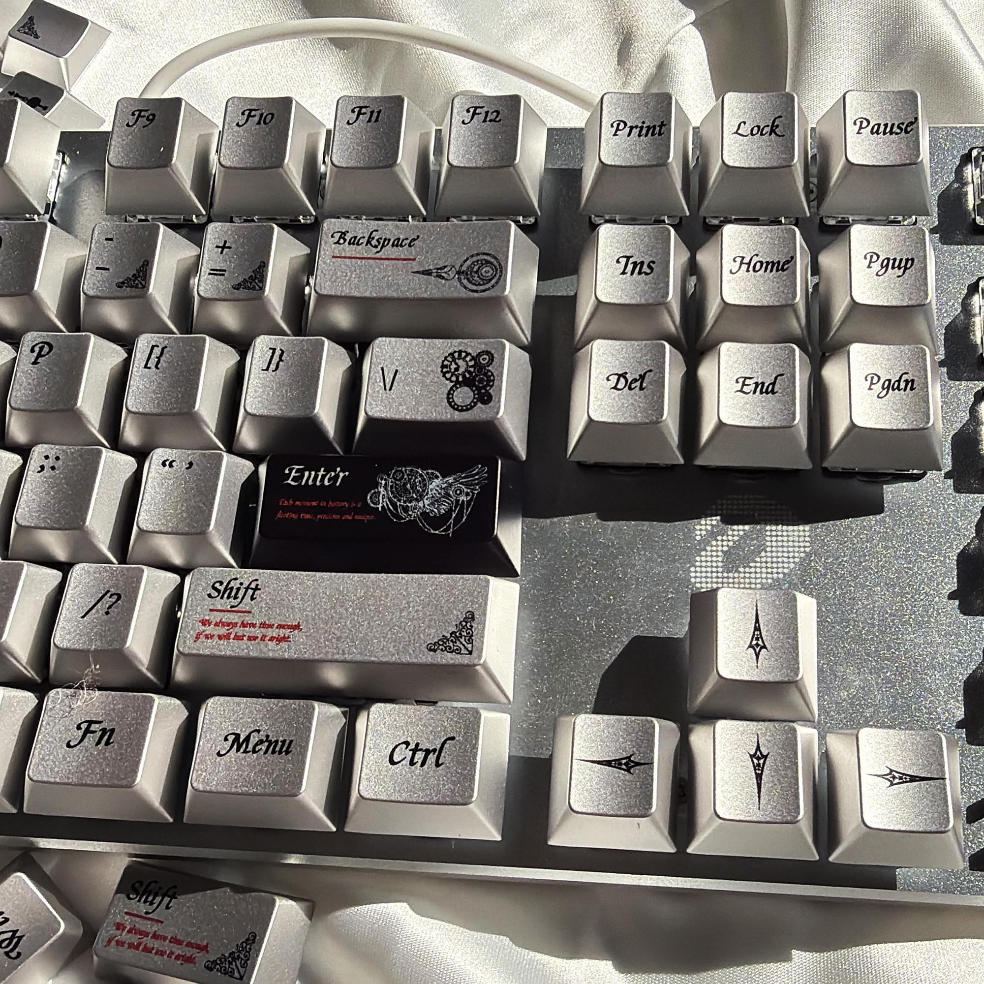 Glossy Metal Keycap Set | Handmade Mirror Finish | MX Compatible | 61 ...