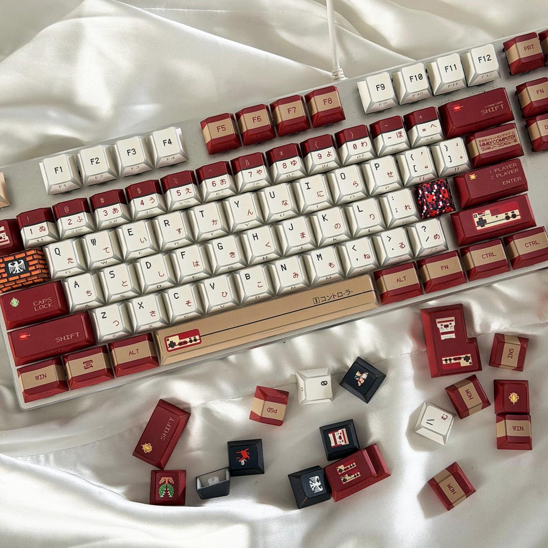 Original Red Andwhite Backlit Keycaps With Translucent Side Printing ...